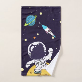 Spaceman Astronaut Exploring Outer Space Bath Towel Set | Zazzle