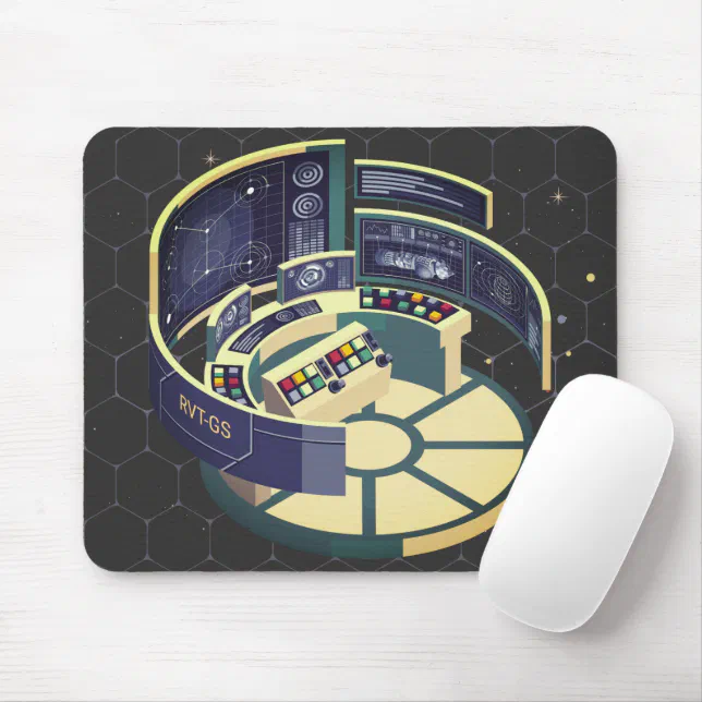 Spaceship Bridge Galaxy Mouse Pad | Zazzle