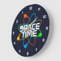 SPACETIME science Large Clock | Zazzle