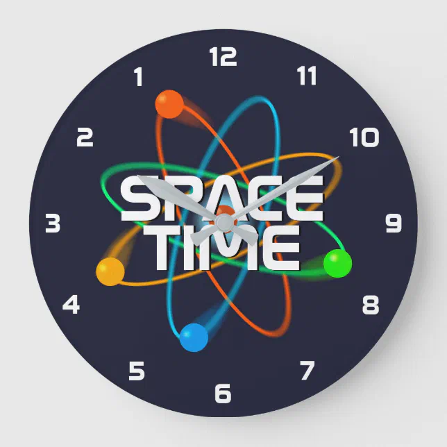 SPACETIME science Large Clock | Zazzle