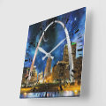 Spacey St. Louis Skyline Wall Clock | Zazzle