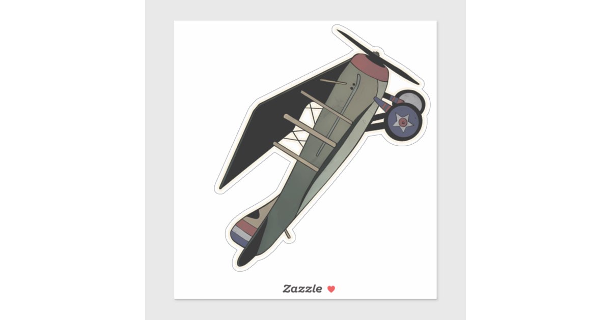 Spad XIII, Biplane Fighter Aircraft Sticker | Zazzle