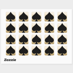 Spade & Gold Glitter Sticker | Zazzle