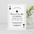 Spades Playing Card Birthday Ace Vegas Invitation | Zazzle