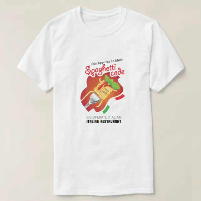 Spaghetti code T-Shirt | Zazzle
