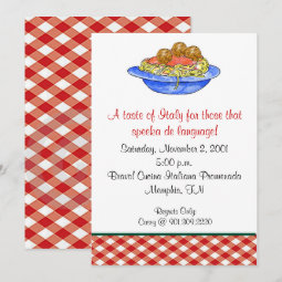 Spaghetti Dinner Invitation | Zazzle