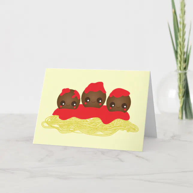 Spaghetti & Meatballs Card | Zazzle