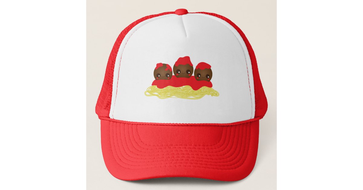 Spaghetti & Meatballs Trucker Hat | Zazzle
