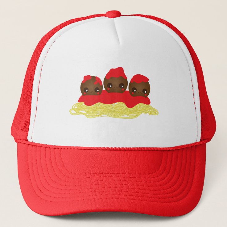 Spaghetti & Meatballs Trucker Hat | Zazzle
