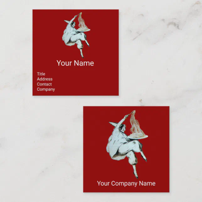 SPAGHETTI PARTY ITALIAN KITCHEN, RESTAURANT Red Square Business Card ...