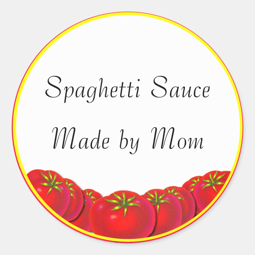 Spaghetti Sauce Custom Canning Labels | Zazzle