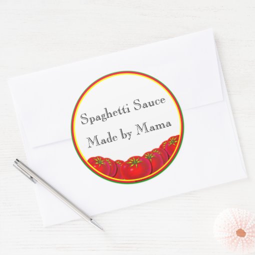 Spaghetti Sauce Customizable Canning Label Sticker | Zazzle