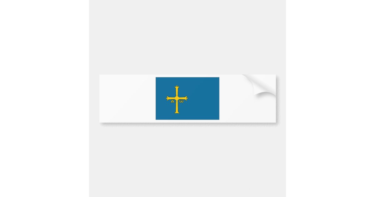 Spain Asturias Flag Bumper Sticker | Zazzle