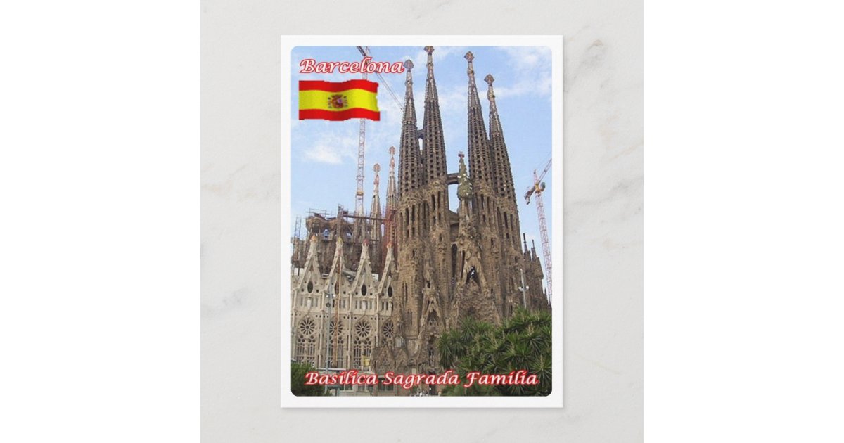 Spain - Barcelona - Basilica Sagrada Familia - Postcard | Zazzle