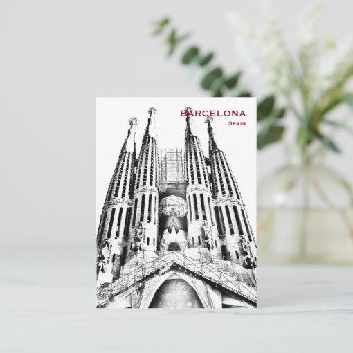 Spain Barcelona Vintage Travel Tourism Add Postcard | Zazzle