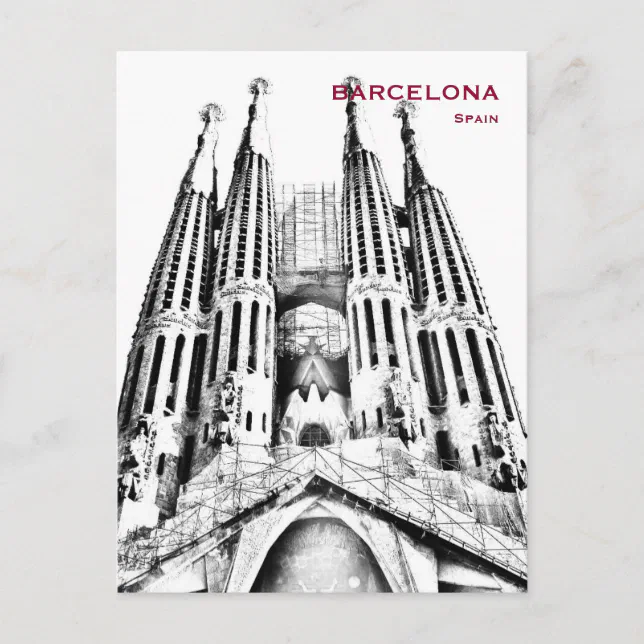 Spain Barcelona Vintage Travel Tourism Add Postcard | Zazzle