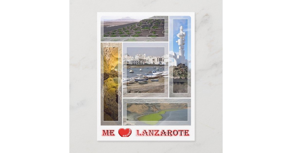 Spain - Canary Islands - Lanzarote - I Love - Postcard | Zazzle