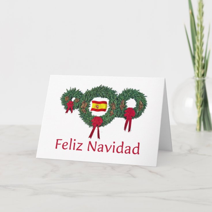 Spain Christmas 2 Holiday Card | Zazzle