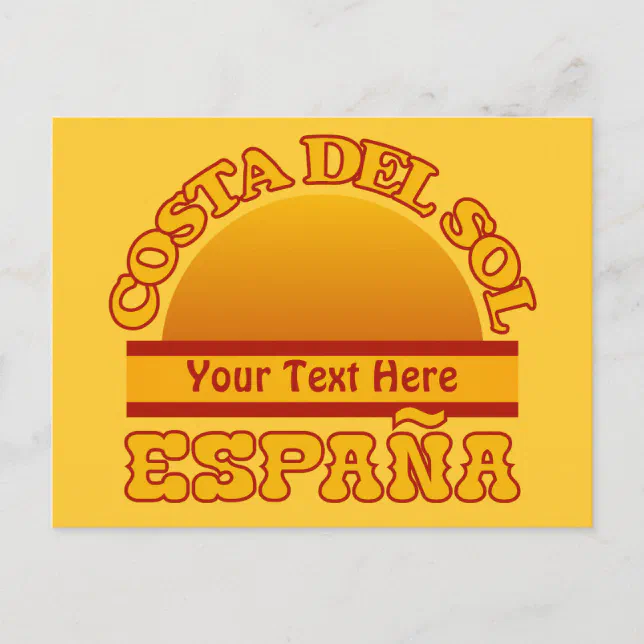 SPAIN Costa Del Sol custom postcard | Zazzle