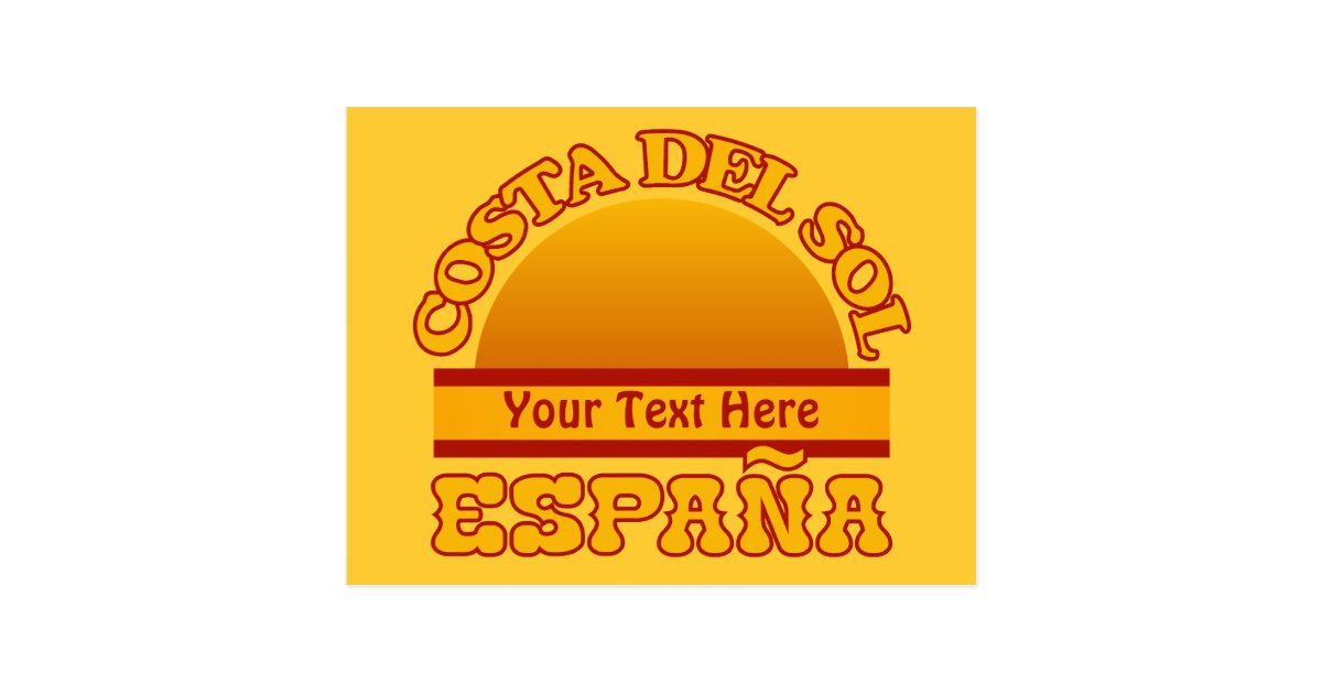 SPAIN Costa Del Sol custom postcard | Zazzle.com