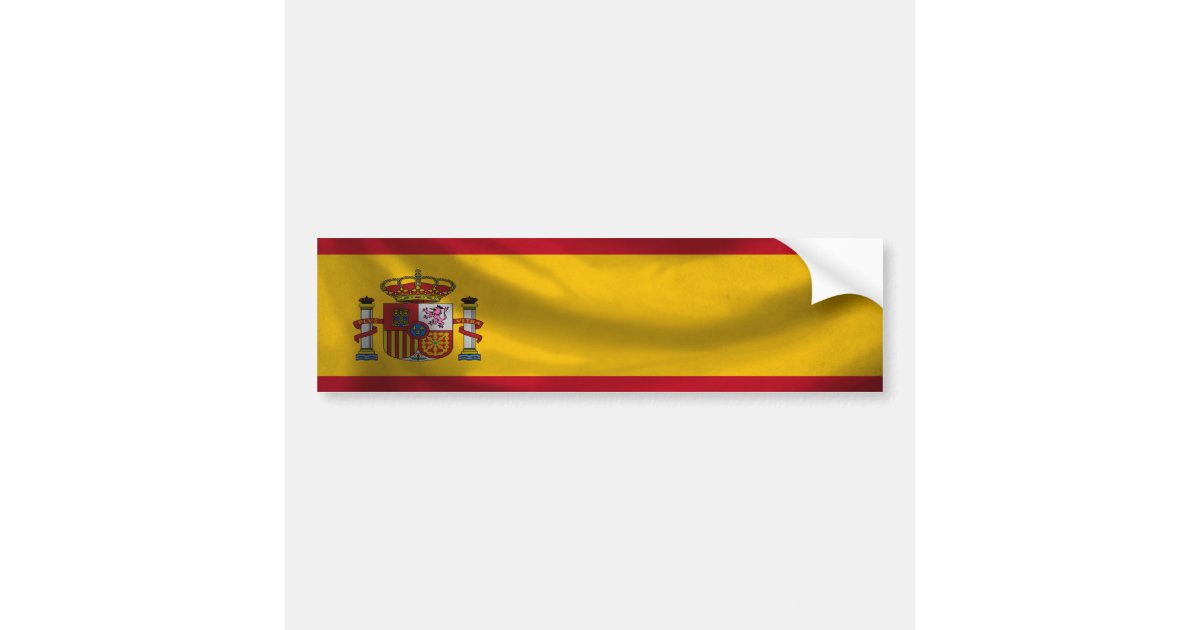 Spain Flag Bumper Sticker | Zazzle