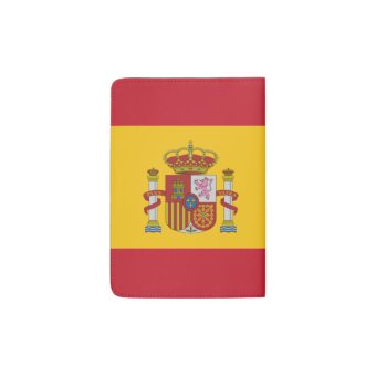 Spain Flag custom name passport cover | Zazzle