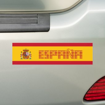 Spain - Flag / España - Bandera Bumper Sticker | Zazzle