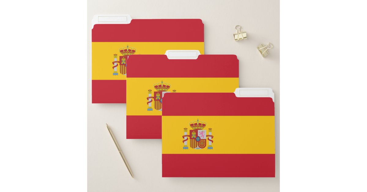 Spain flag File Folders | Zazzle
