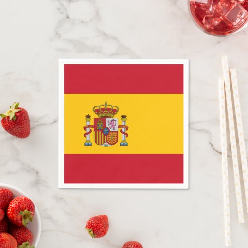 Spain Flag Paper Napkins | Zazzle