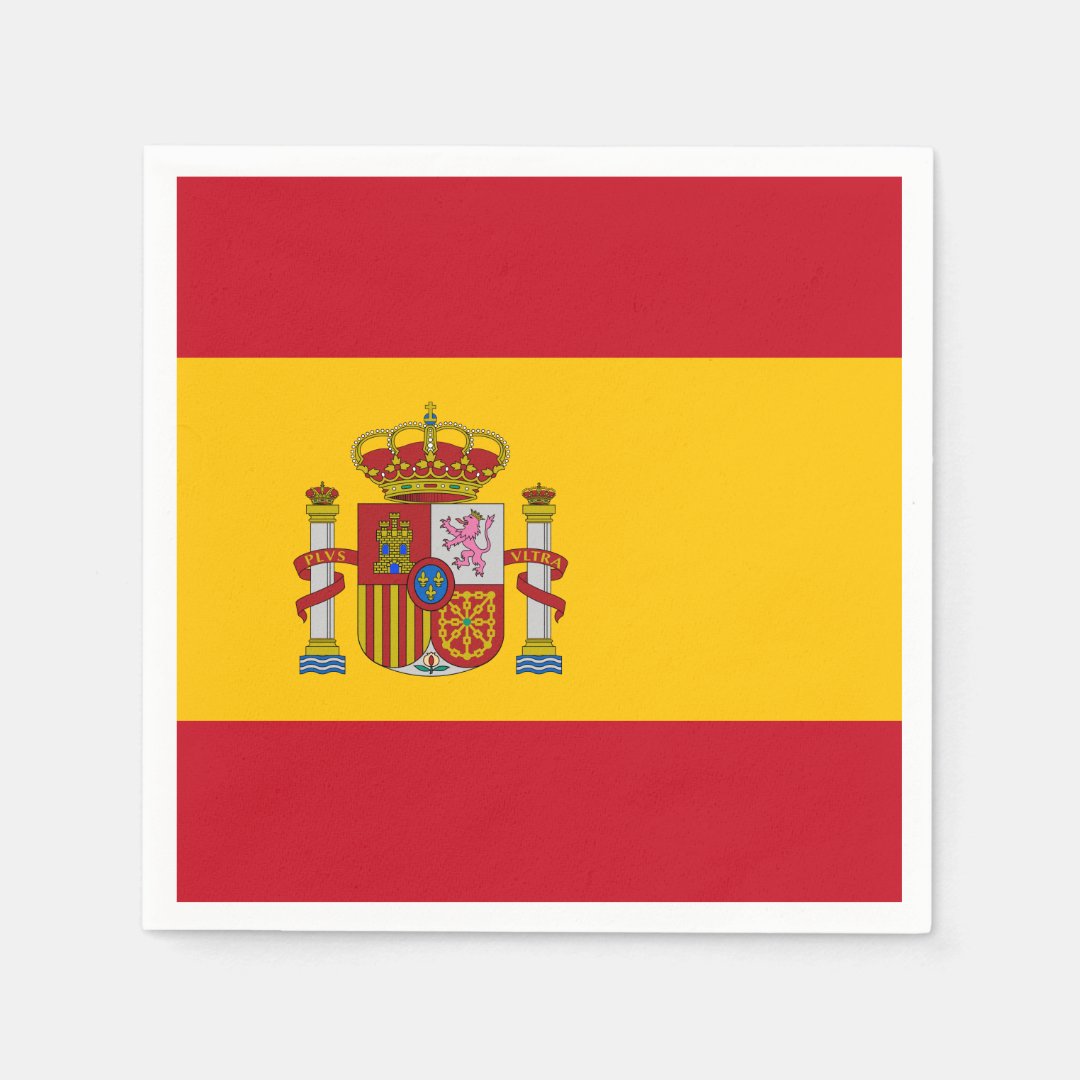 Spain Flag Paper Napkins | Zazzle