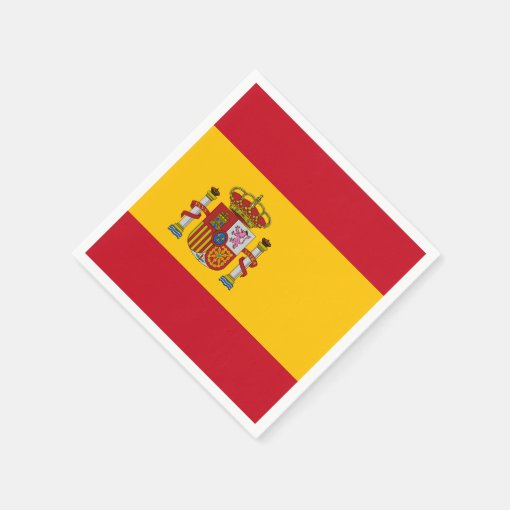 Spain Flag Paper Napkins | Zazzle