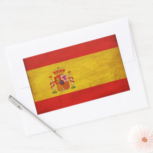 Spain Flag Rectangular Sticker | Zazzle