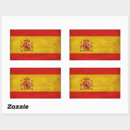 Spain Flag Rectangular Sticker | Zazzle
