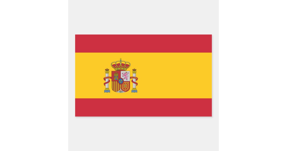 spain flag rectangular sticker | Zazzle