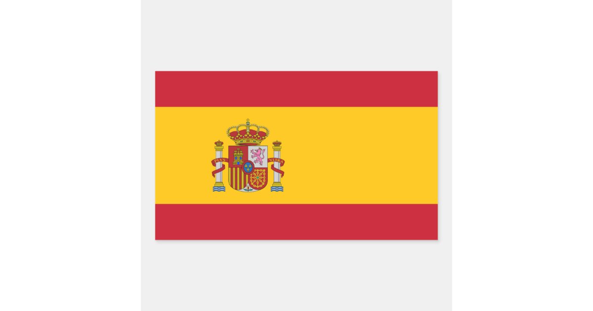 Spain Flag Rectangular Sticker | Zazzle