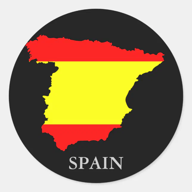 Spain map and flag - sticker | Zazzle