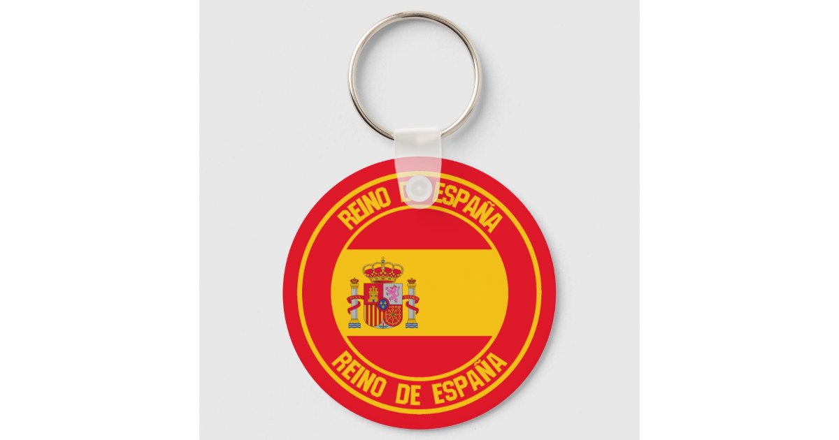 Spain Round Emblem Keychain | Zazzle