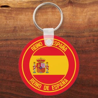 Spain Round Emblem Keychain | Zazzle