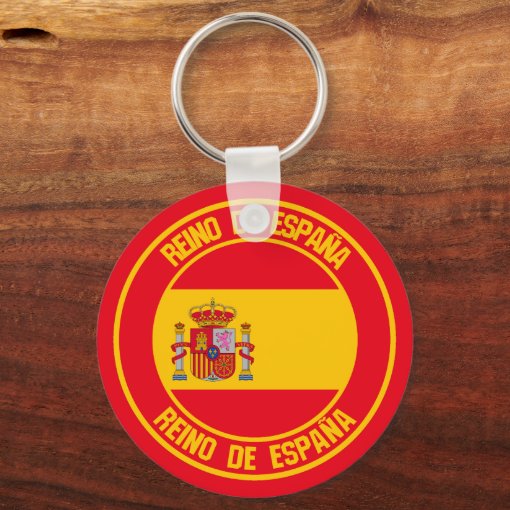 Spain Round Emblem Keychain | Zazzle
