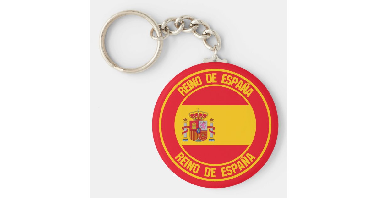Spain Round Emblem Keychain | Zazzle