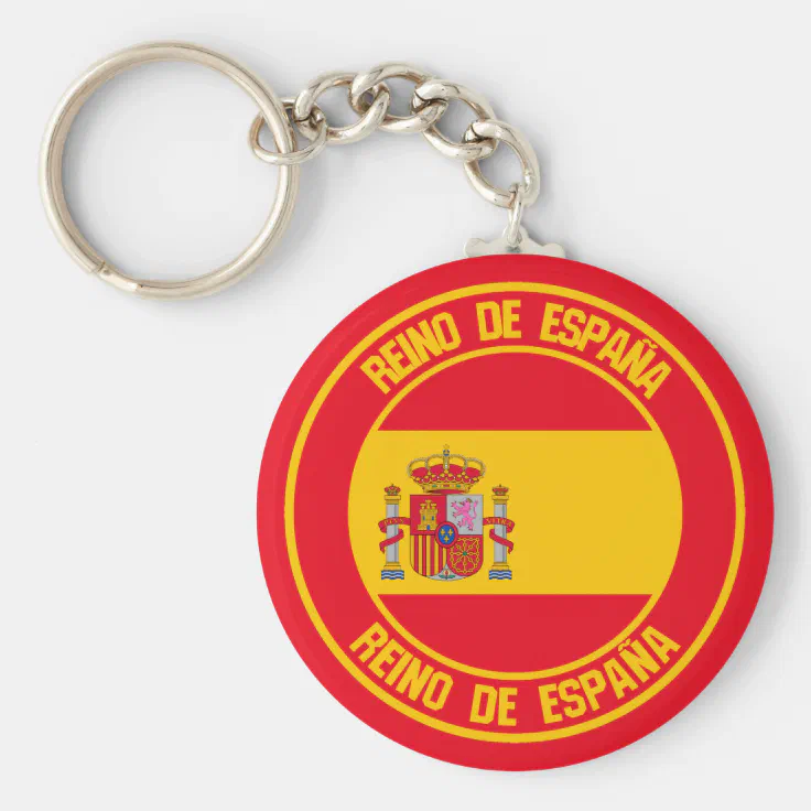 Spain Round Emblem Keychain | Zazzle