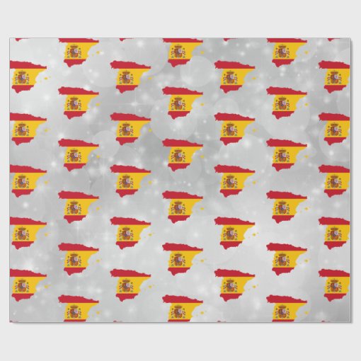 Spain Spanish Flag Map Wrapping Paper | Zazzle