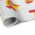 Spain Spanish Flag Map Wrapping Paper | Zazzle