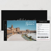 Spain Trip Boarding Pass Travel Vacation Ticket | Zazzle