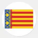 Spain Valencia Flag Classic Round Sticker | Zazzle