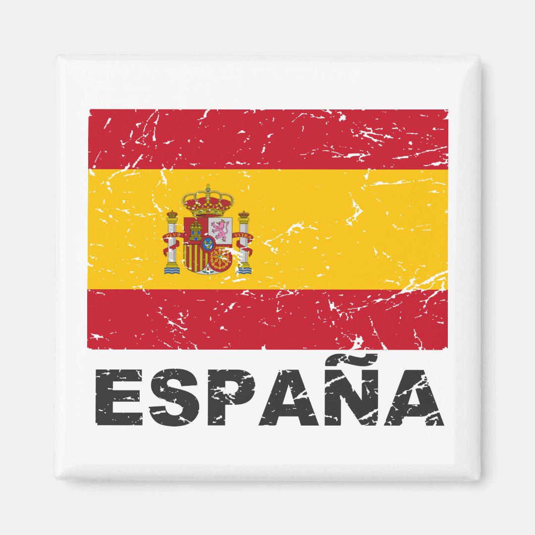 Spain Vintage Flag Magnet | Zazzle
