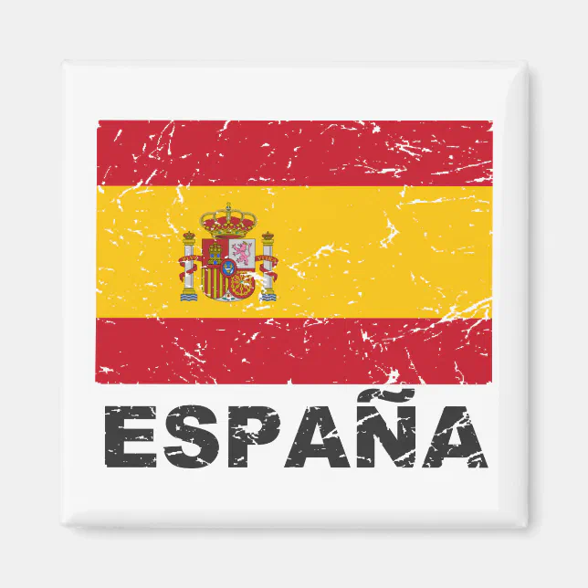 Spain Vintage Flag Magnet | Zazzle