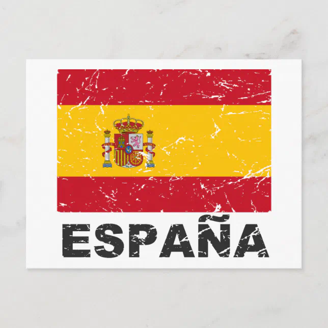 Spain Vintage Flag Postcard | Zazzle