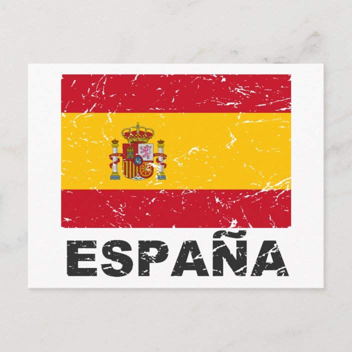 Spain Vintage Flag Postcard | Zazzle
