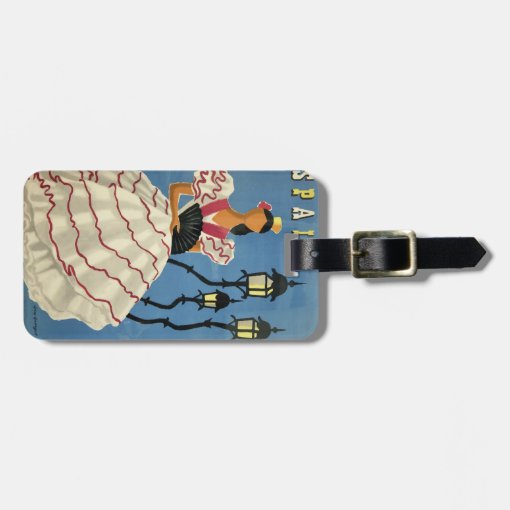 SPAIN Vintage Travel luggage tag | Zazzle